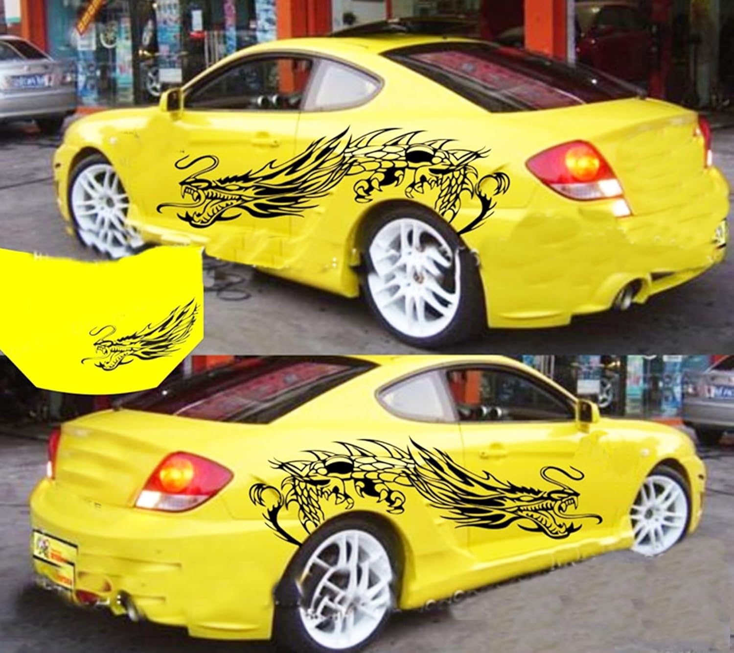 Amazon.com: Car Side Body Stickers Decals Cool Dragons Graphics ...