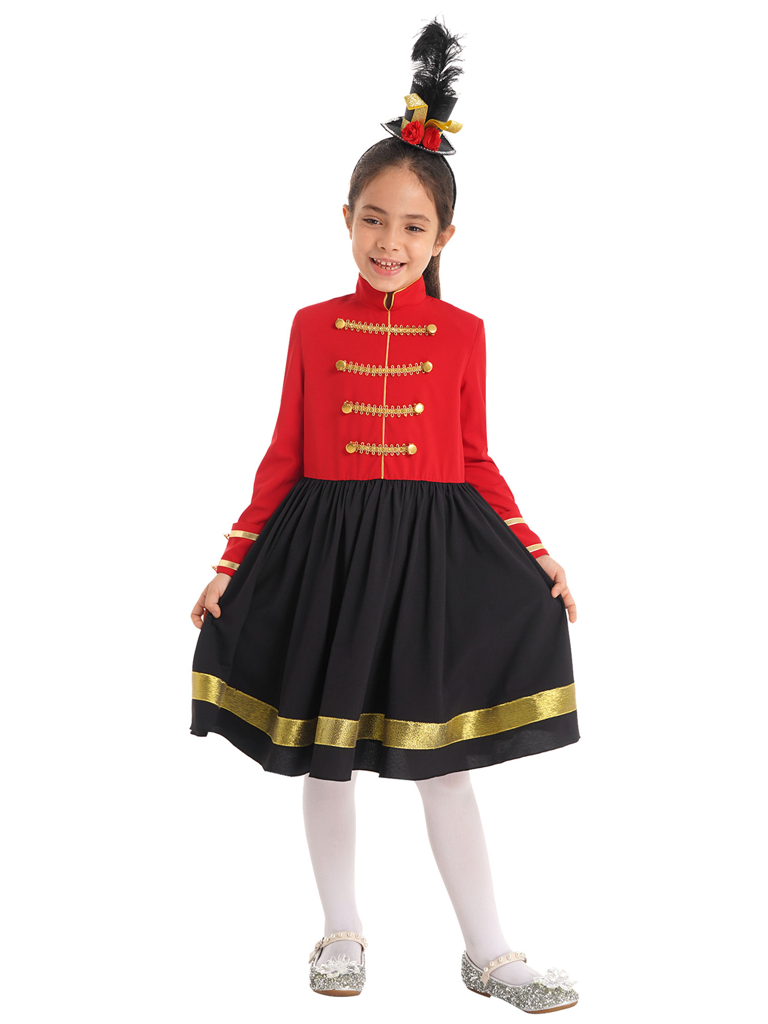 Watch Kids Girls Drum Majorette Costume Christmas Cosplay Outfit on ...
