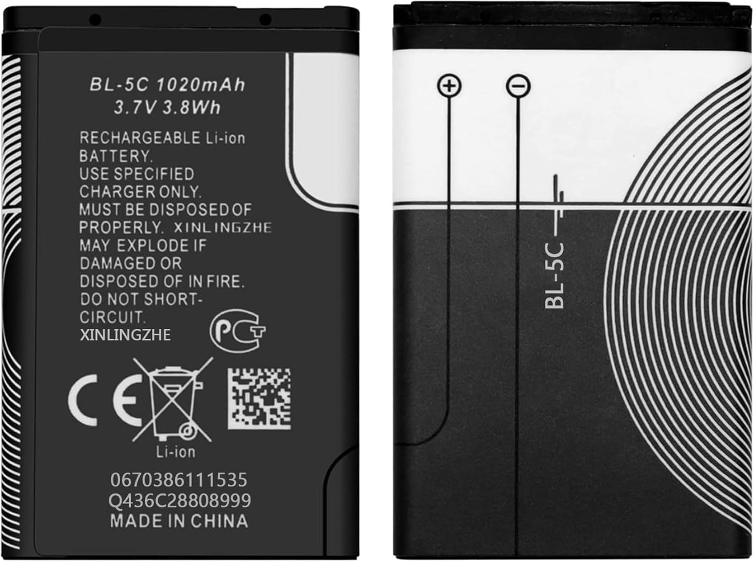 Amazon.com: TGXJI Replacement Battery for BL-5C,High Capacity Battery ...
