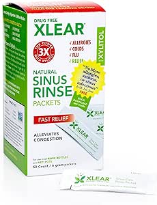 Amazon.com: Xlear Natural Xylitol Sinus Rinse Refill, Neti Pot Saline ...