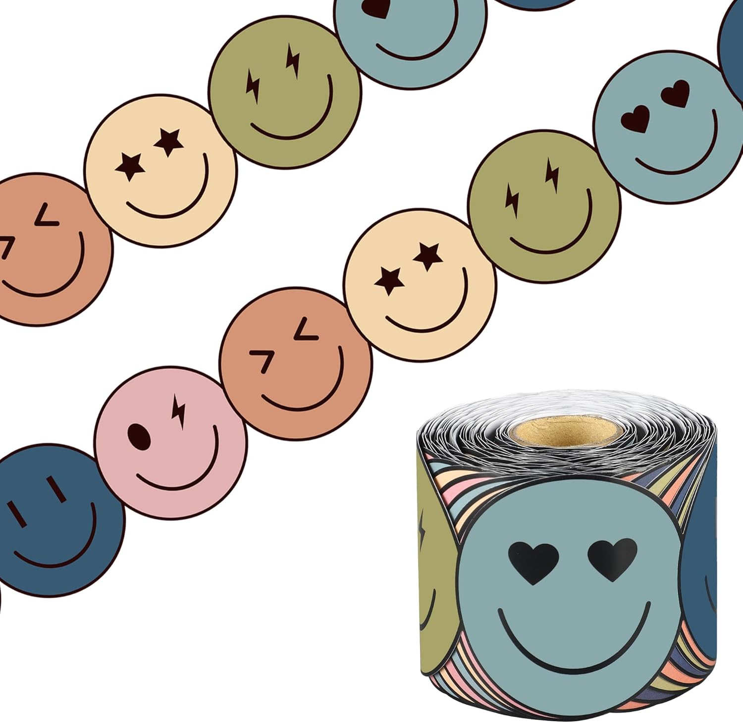 Amazon.com: 68.9 Ft Happy Face Bulletin Board Borders Boho Smile Face ...
