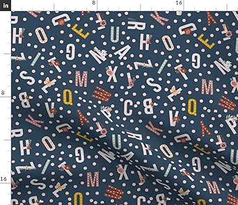 Amazon.com: Tossed Letters Fabric - Scattered Alphabet (UMR) - Back to ...