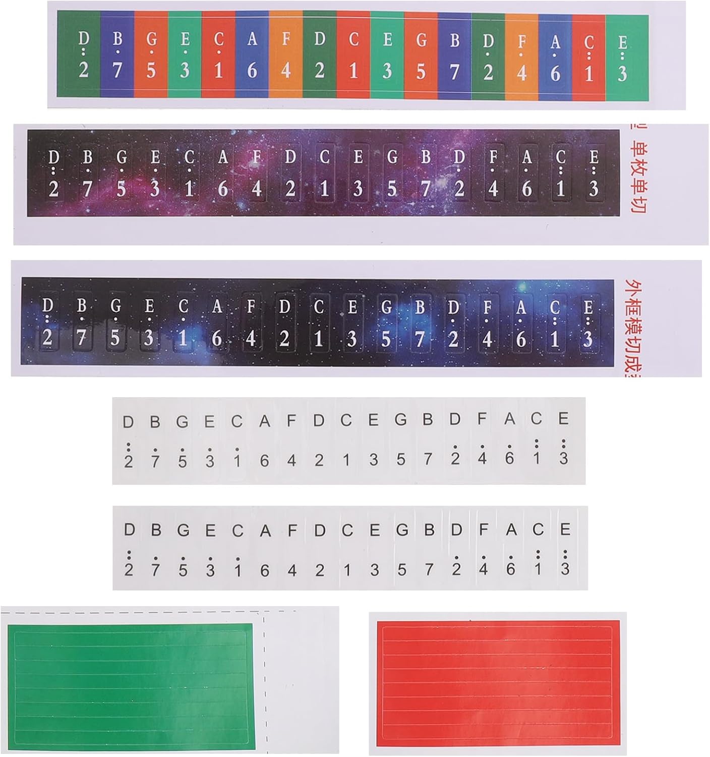 EXCEART 5 juegos de calcomanías de notas de Kalimba, 17 teclas, instrumento de dedo, notas de ...