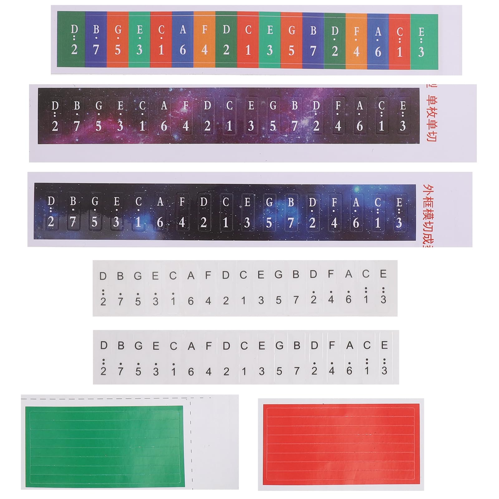 Snapklik.com : 5 Sets Kalimba Note Stickers Thumb Piano Note Sticker 17 ...