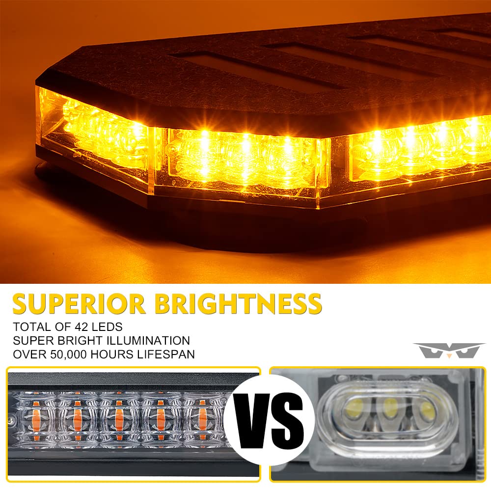 Snapklik.com : LUMENIX 42 LED Roof Top Strobe Beacon Light Bar Hazard ...