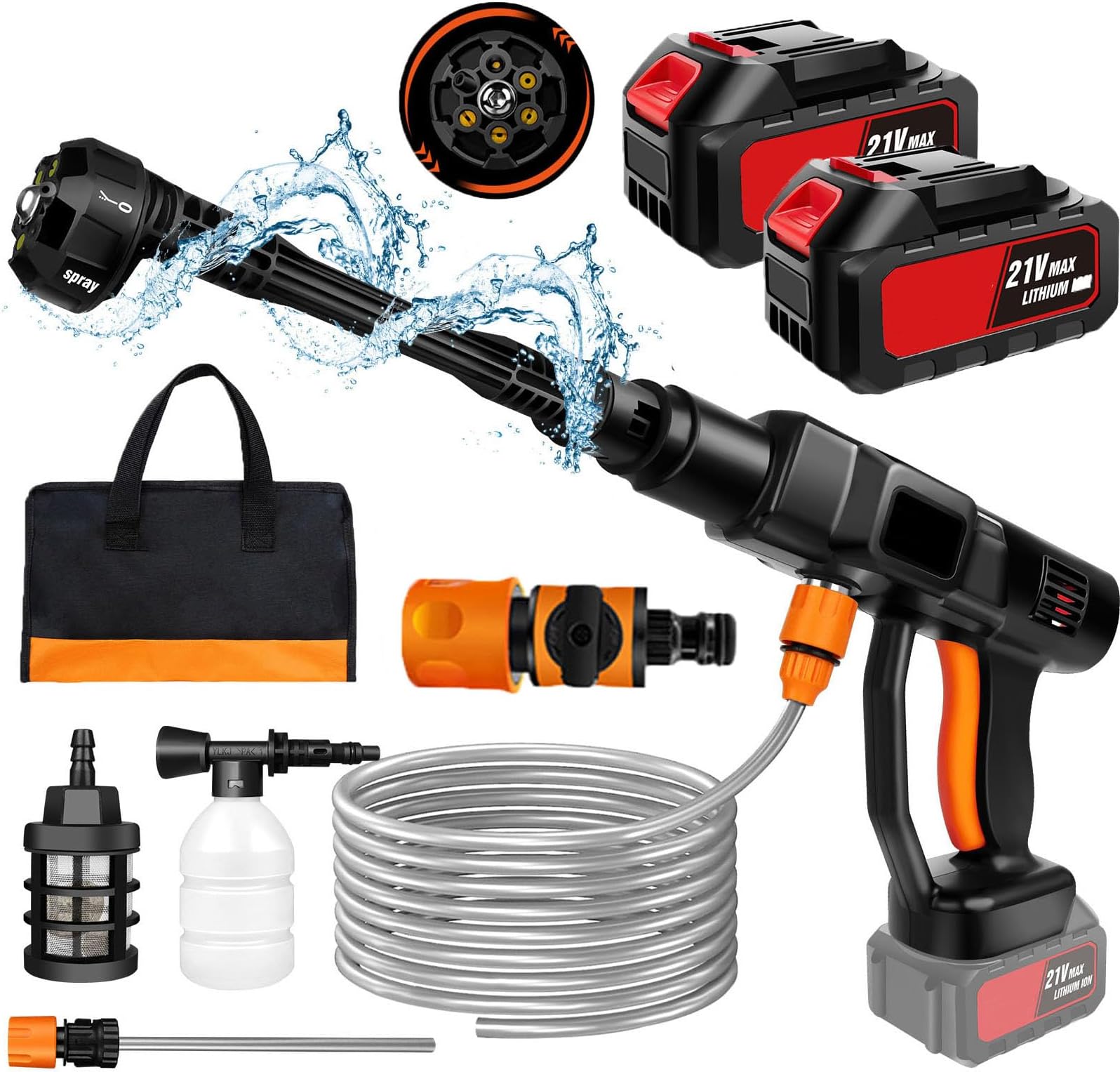 STARLYF Portable Pressure Washer - High Pressure Cleaner, Car Wash Gun ...
