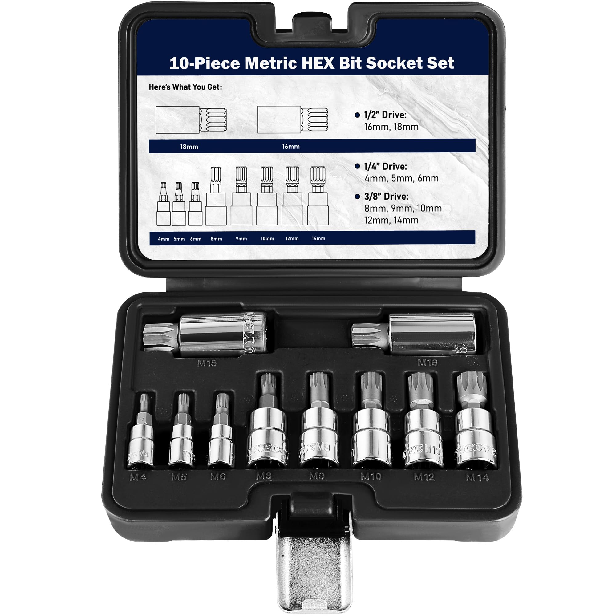 Snapklik.com : Triple Square Socket Set, S2 Alloy Steel Spline Socket ...