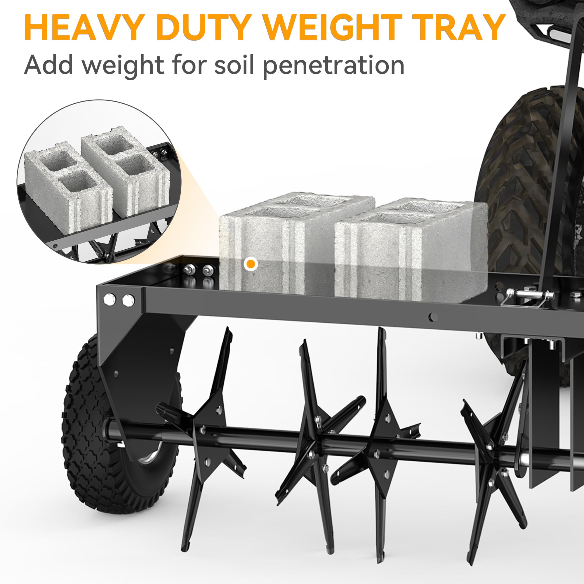 Snapklik.com : YINTATECH 48" Lawn Aerator Tow Behind