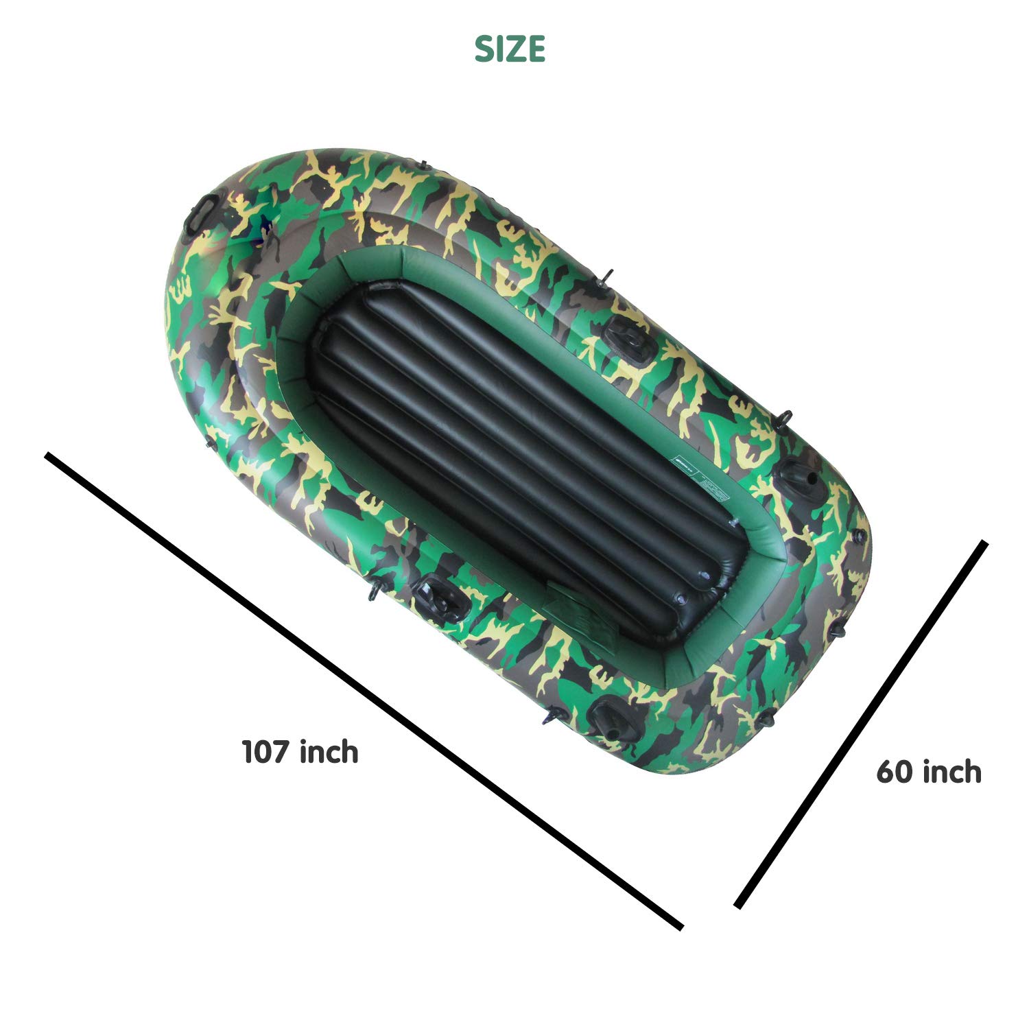 EPROSMIN Inflatable Boat Kayak for Adult - 9Ft Raft Inflatable Kayak-4 ...