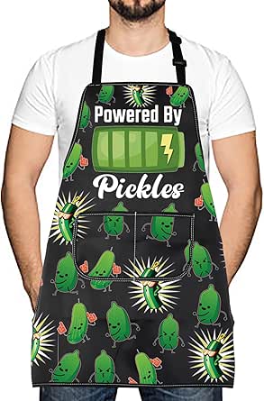 Amazon.com: Pickles Lover Inspired Apron Powered By Pickles Apron ...