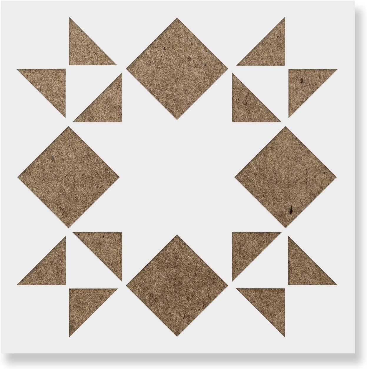 Amazon.com : Kaleidoscope Quilt Block Stencil - Homemade Stencils ...