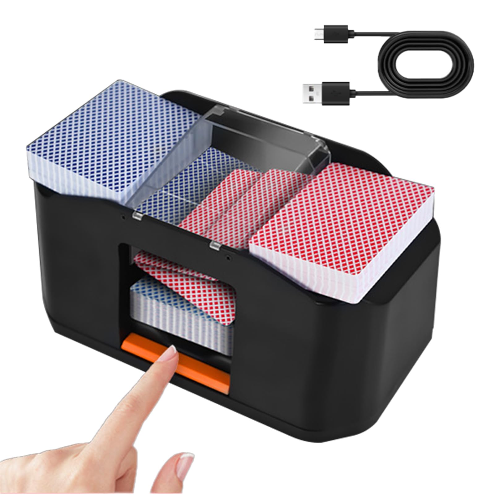 Amazon.com: FOSMIJIZ Automatic Card Shuffler, Card shuffler 2 Deck ...