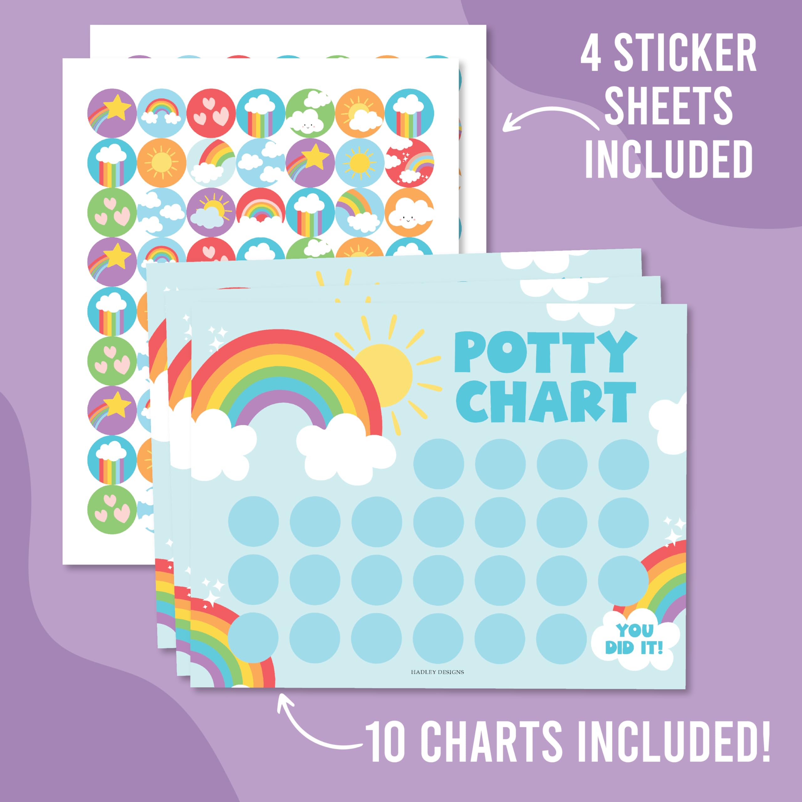 Snapklik.com : Rainbow Potty Training Chart For Toddler Girls - Potty ...