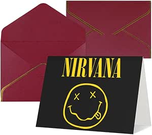 Amazon.co.jp: Nirvana Greeting Cards, Stylish, Message Cards, Set of 2 ...