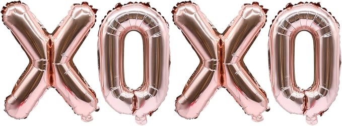 Amazon.com: 16 Inches XOXO Balloons - Mylar Metallic Letter Foil ...