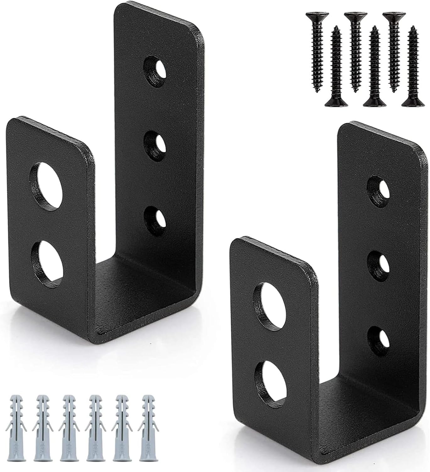 Amazon.com: 2x4 Door Barricade Brackets Security Bar U Bracket Heavy ...