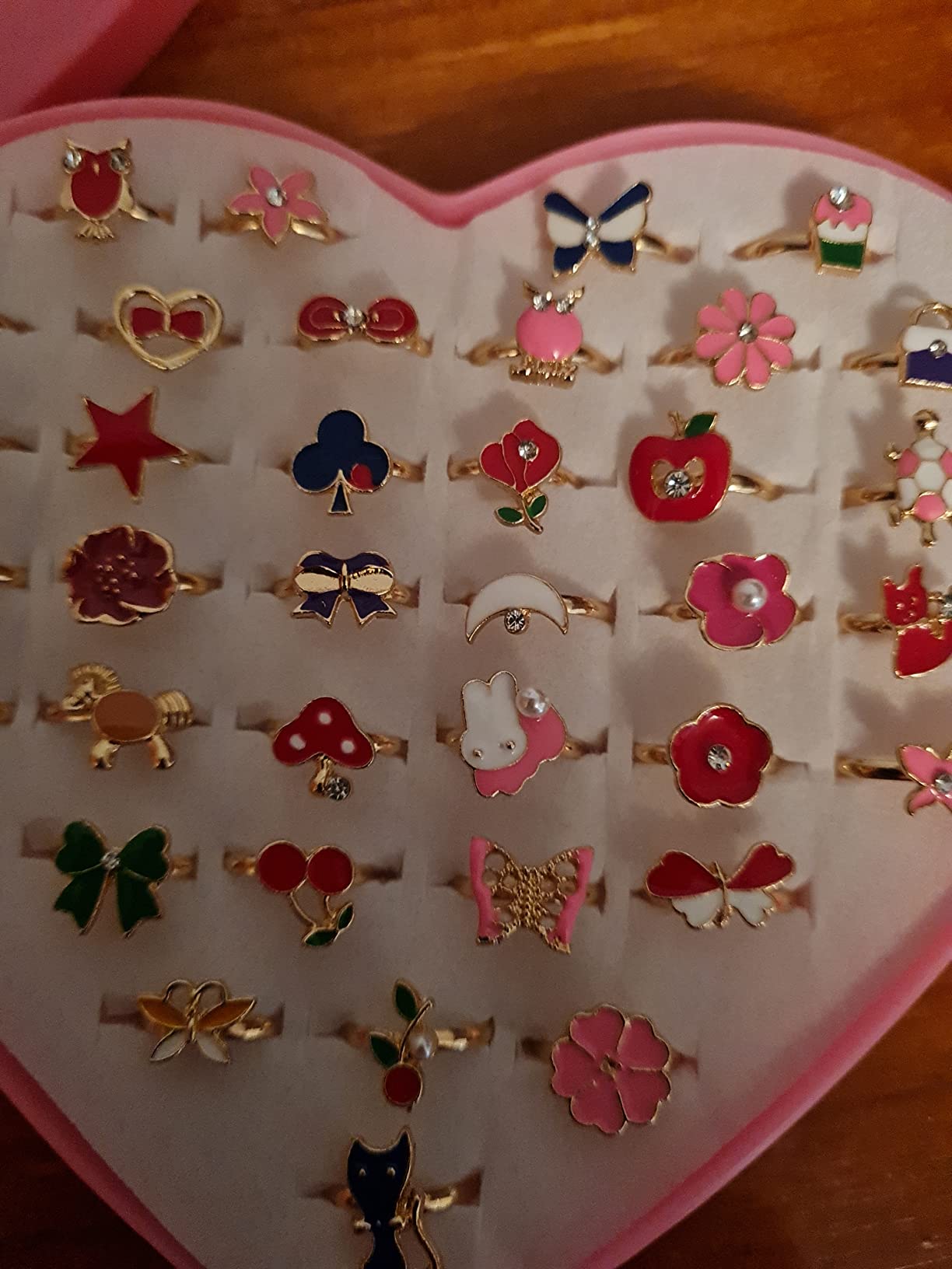 Fineder 36pcs Children Kids Little Girl Gift, Jewelry Adjustable Rings ...