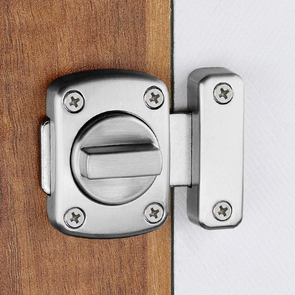 2pcs Rotate Bolt Latch/Additional Door Lock, Gate Latches Bolt Bathroom ...