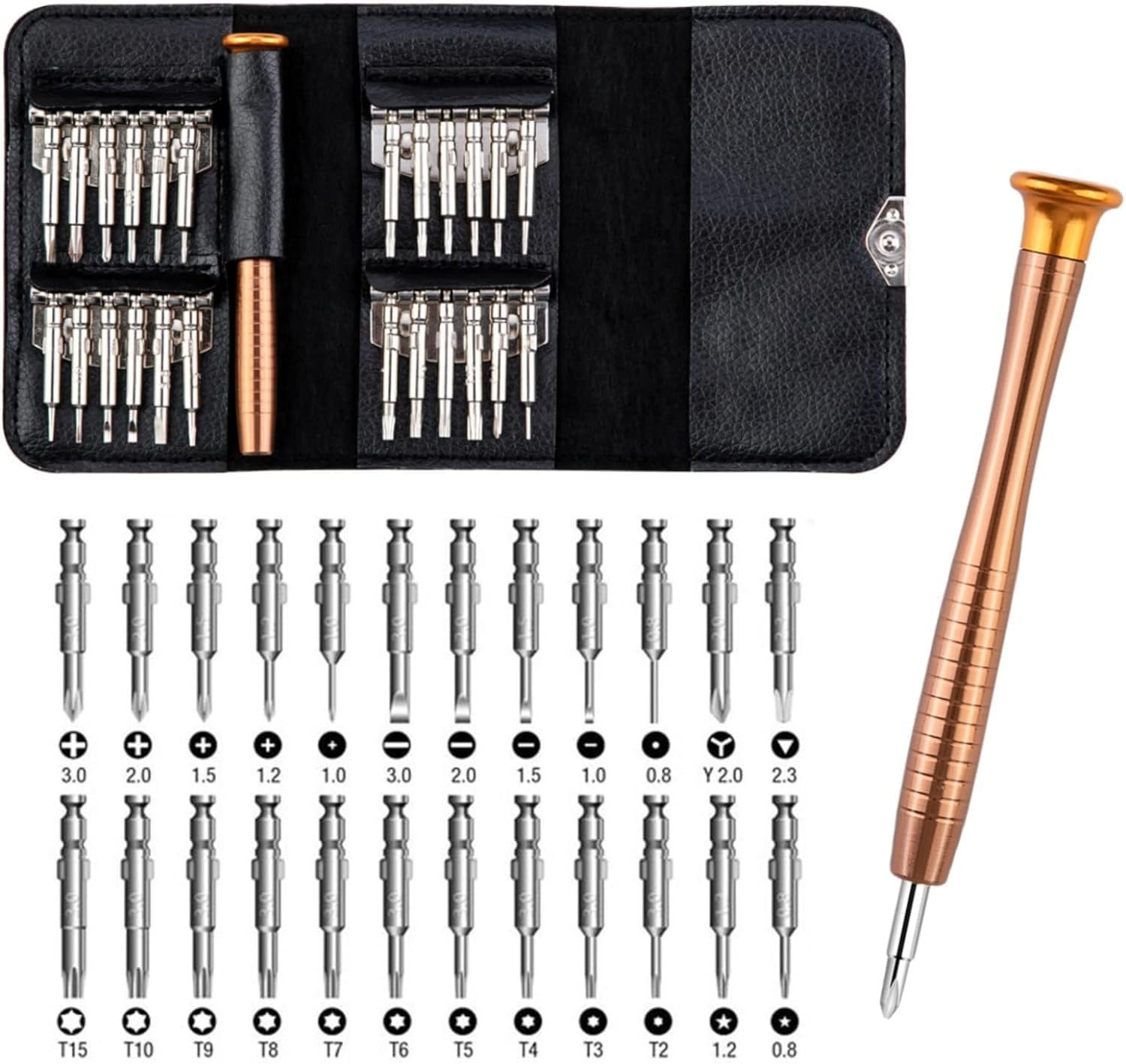 Zaptec 25 in 1 Precision Small Magnetic Screwdriver Set Multi Pocket ...