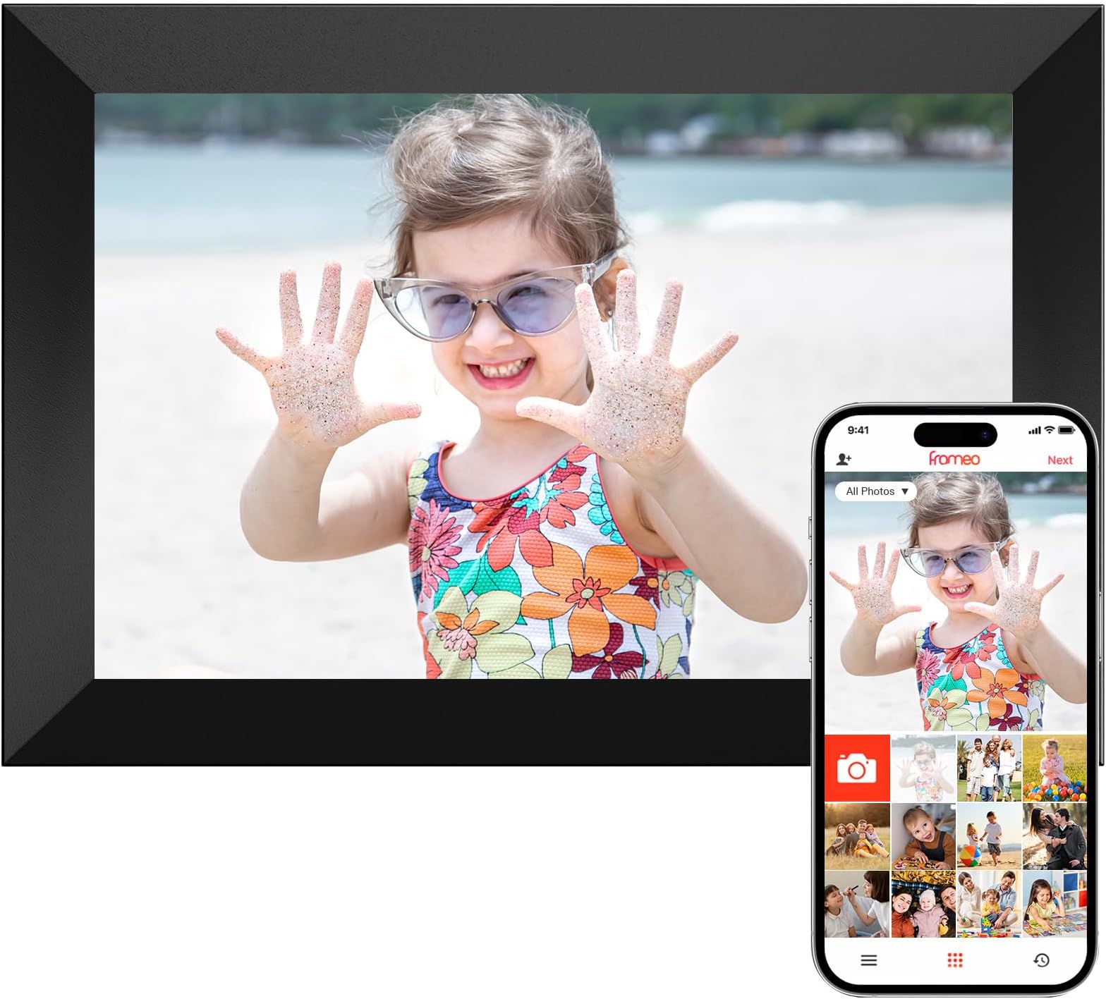 Amazon.com : Frameo Digital Picture Frame WiFi - Built-in 32GB 10.1 ...