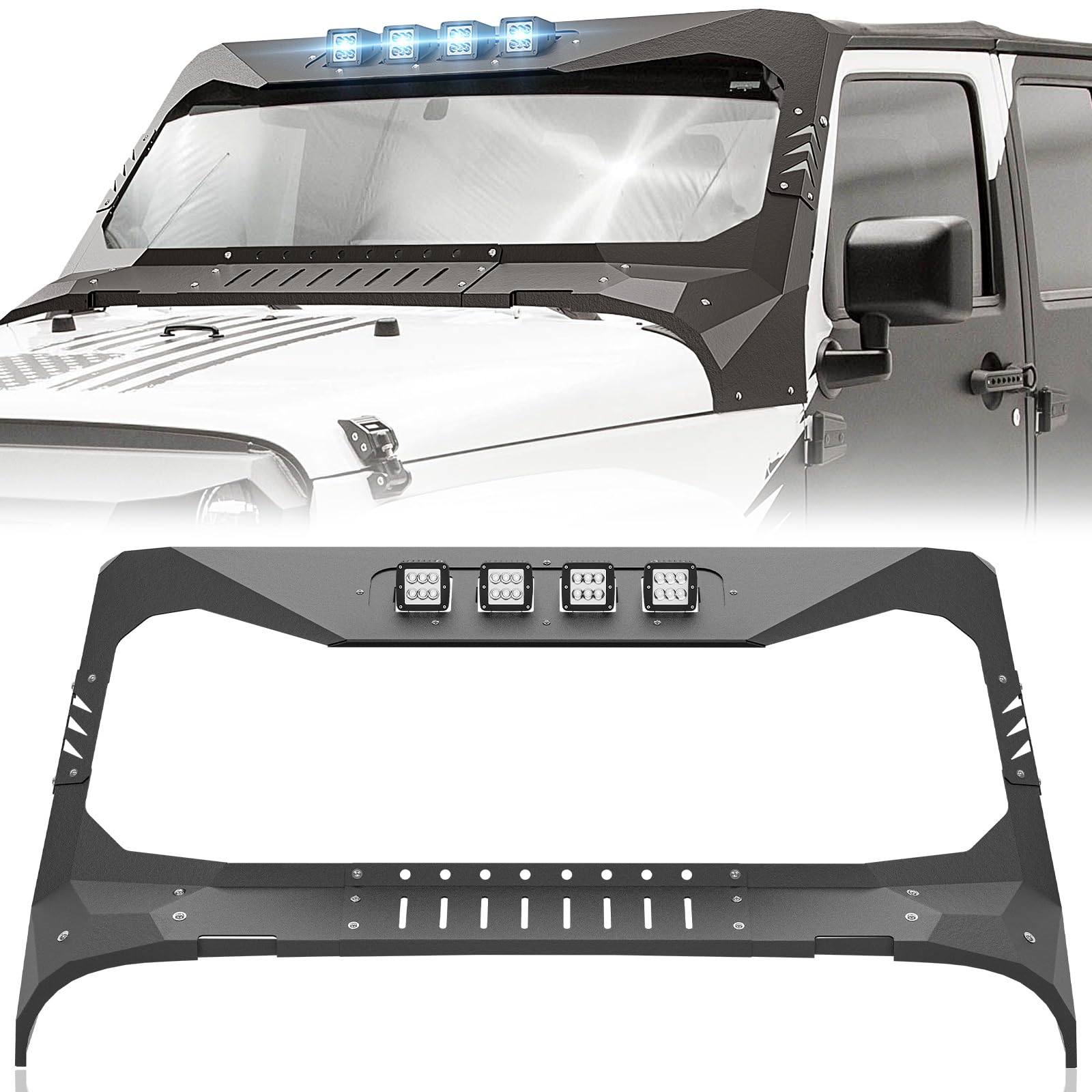 Amazon.com: EYOUHZ for Wrangler JK JKU Windshield Frame Cover Madmax ...