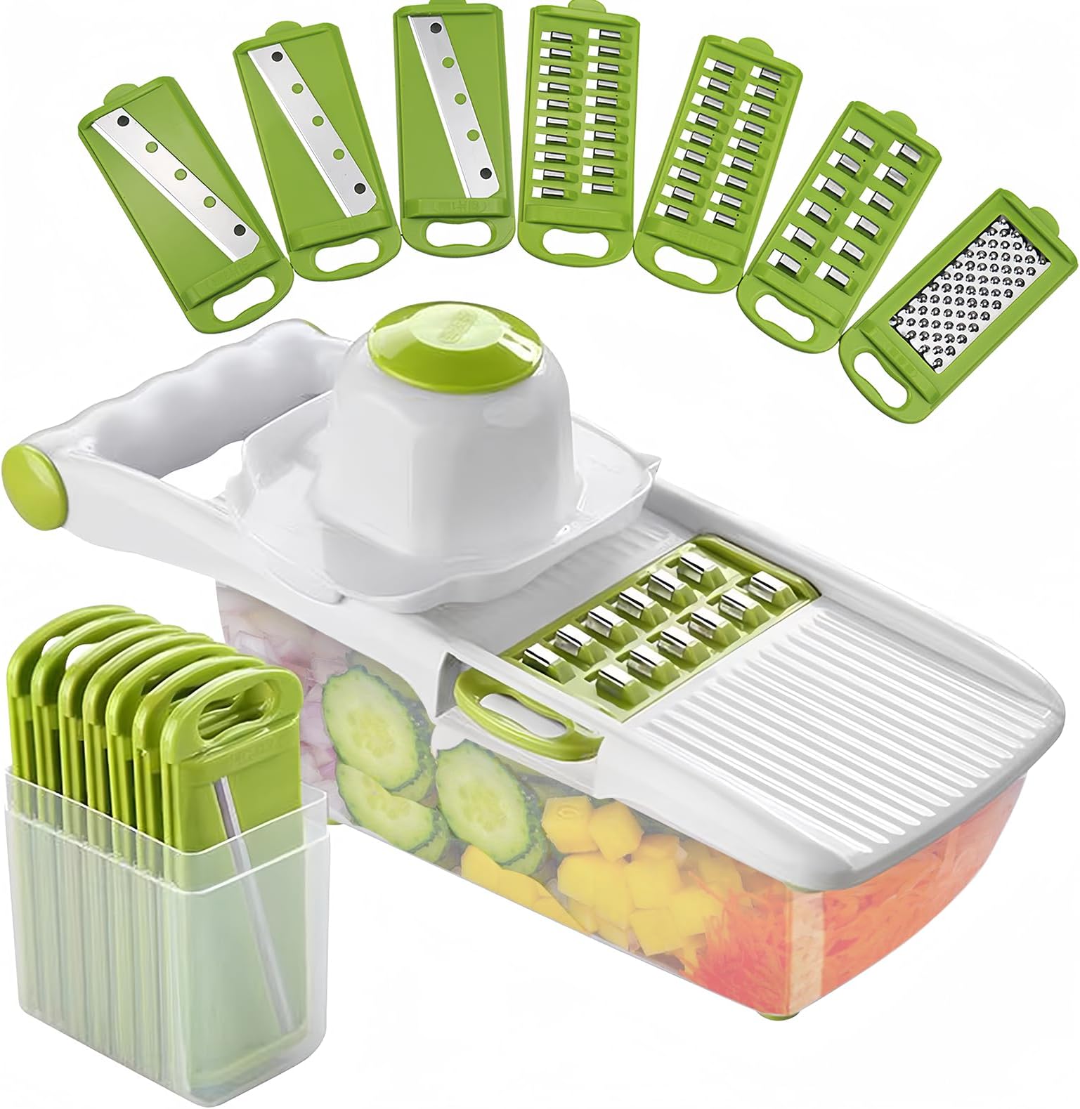 Amazon | FOOKO スライサー 1台8役 多機能 野菜 キャベツ 千切り 調理器 大根おろし しりしり器 スライサーセット 日本製 ...