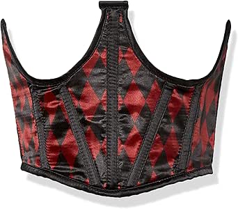 Amazon.com: Daisy corsets womens Lavish Black & Red Diamond Satin Open ...
