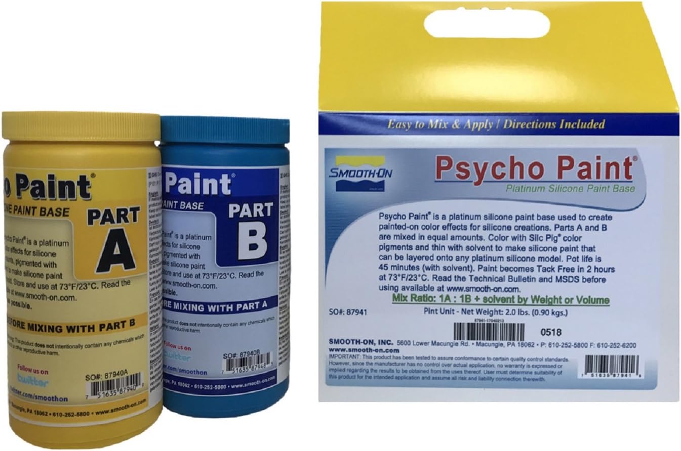 Amazon.com: Psycho Paint - Platinum Silicone Paint Base - Pint Kit ...