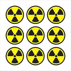 Amazon.com - Nuclear Radiation Sign Warning Symbol bio Hazard Sticker ...