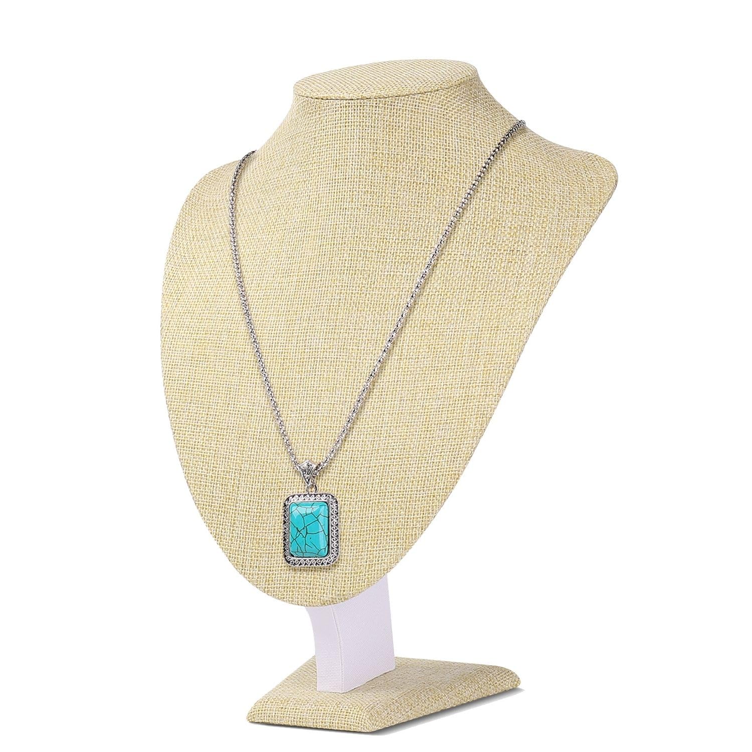 Flexzion Necklace Jewelry Display Bust Stand - Freestanding Pendant ...
