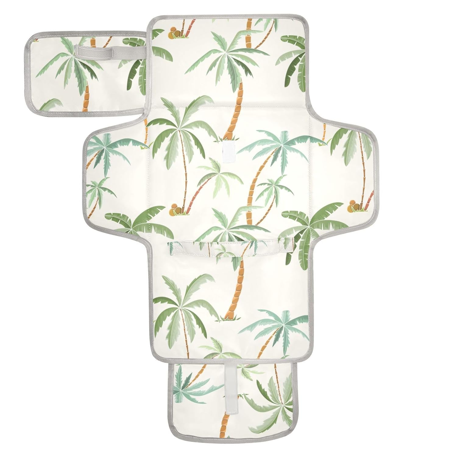 Amazon.com : WELLDAY Palm Trees on Beige Baby Changing Pad - Waterproof ...