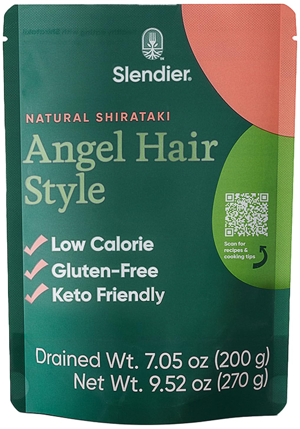 Amazon.com : Slendier - Shirataki Angel Hair Pasta | Low Carb Pasta ...