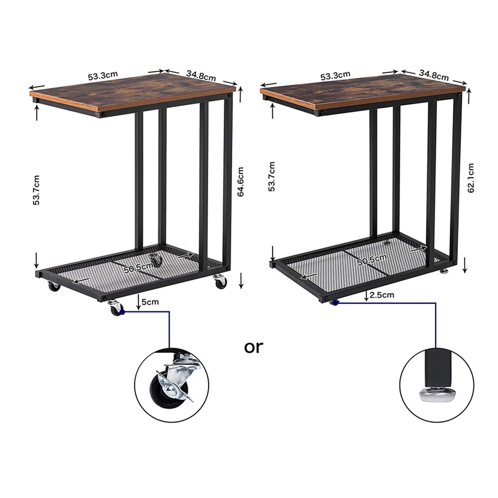 Small Metal Table With Wheels