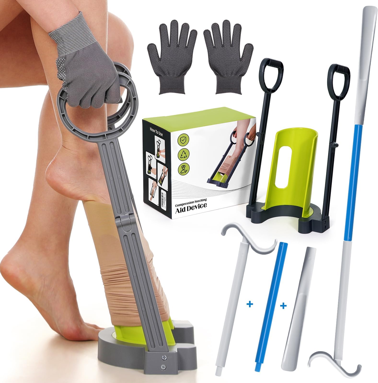 Amazon.com: Compression Sock Aid Device | Easy On Easy Off Device for ...