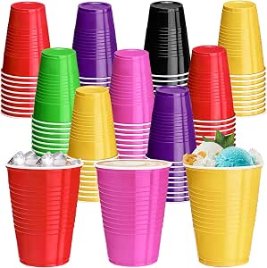 Amazon.com: 120 pcs 16 oz colourful plastic cups colored plastic cups ...
