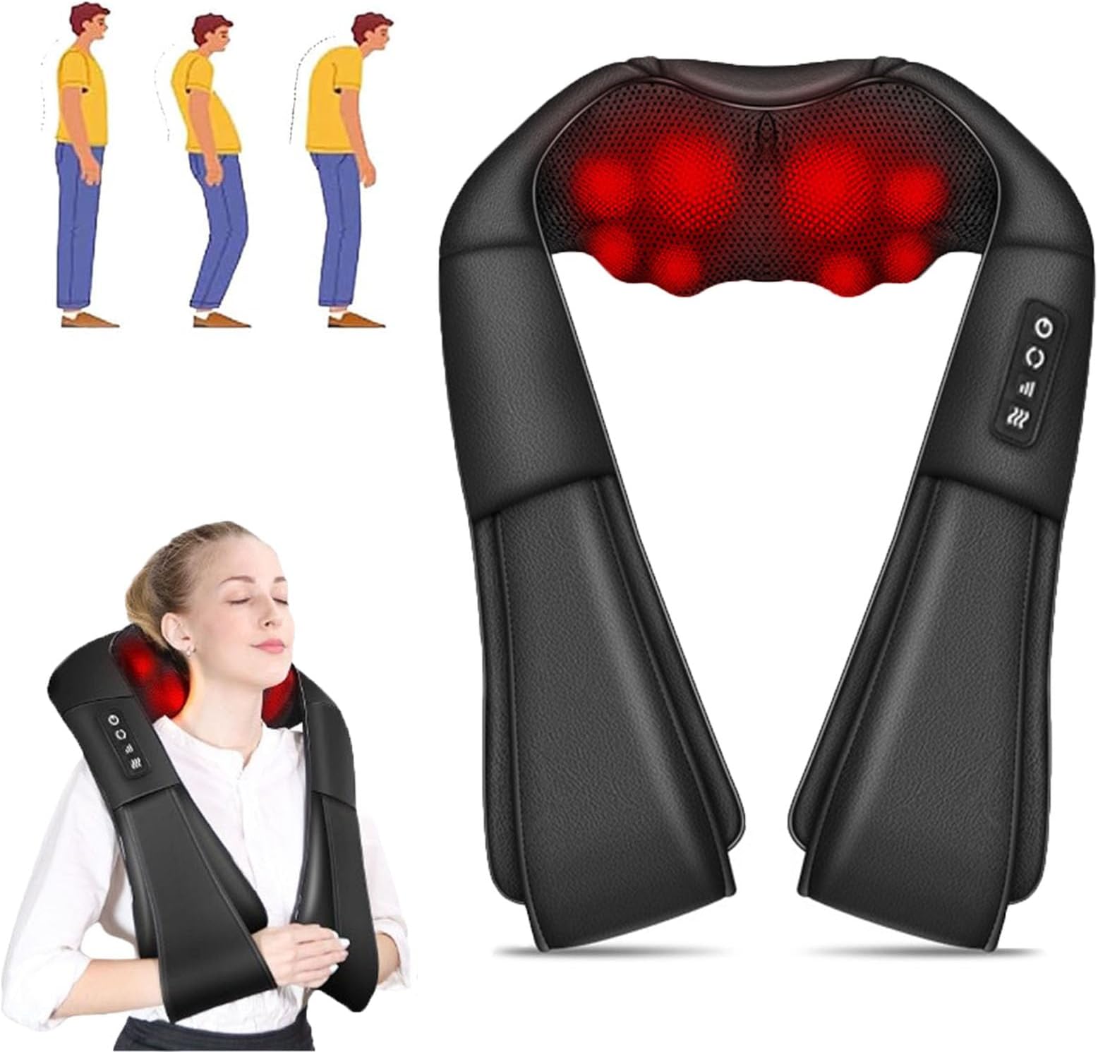 Amazon.com: XHalvaen Neck Massager, Electric 4d Neck and Shoulder ...