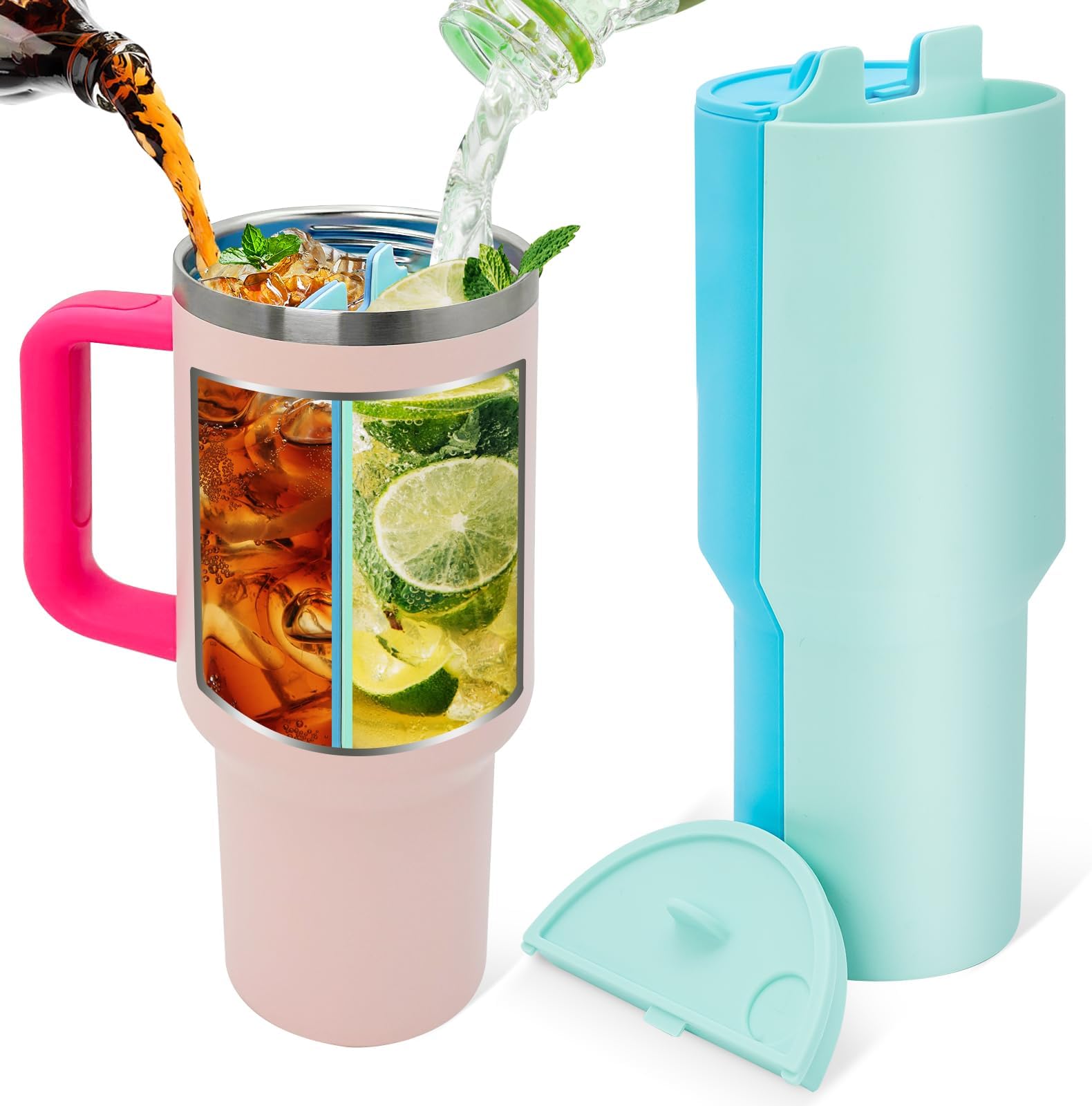 Amazon.com | 2-in-1 Hot & Cold Vacuum Insulated 30oz Tumblers ...