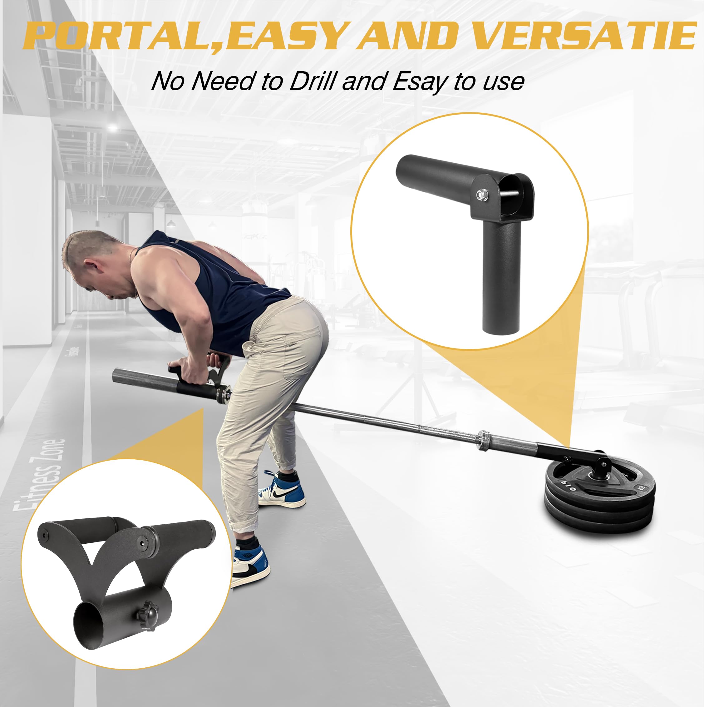 Snapklik.com : Landmine Handle T Bar Row Attachment For 2" Olympic ...