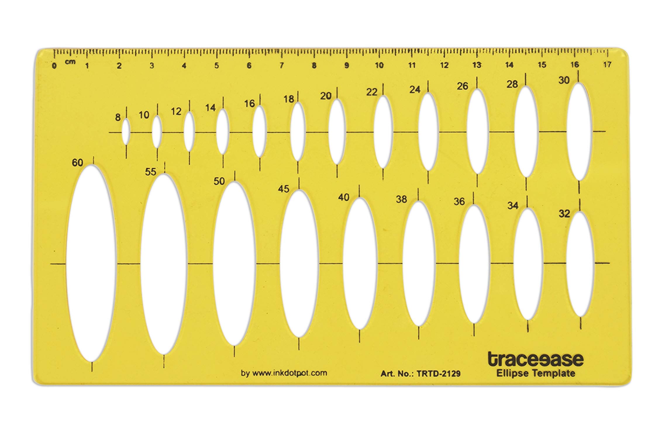 Amazon.com : Traceease Geometric Drafting Ellipse Template Drawing ...