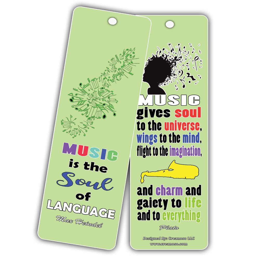 Kids Music Quotes Creanoso Music Quotes Bookmarks Series 2 (60 Pack)