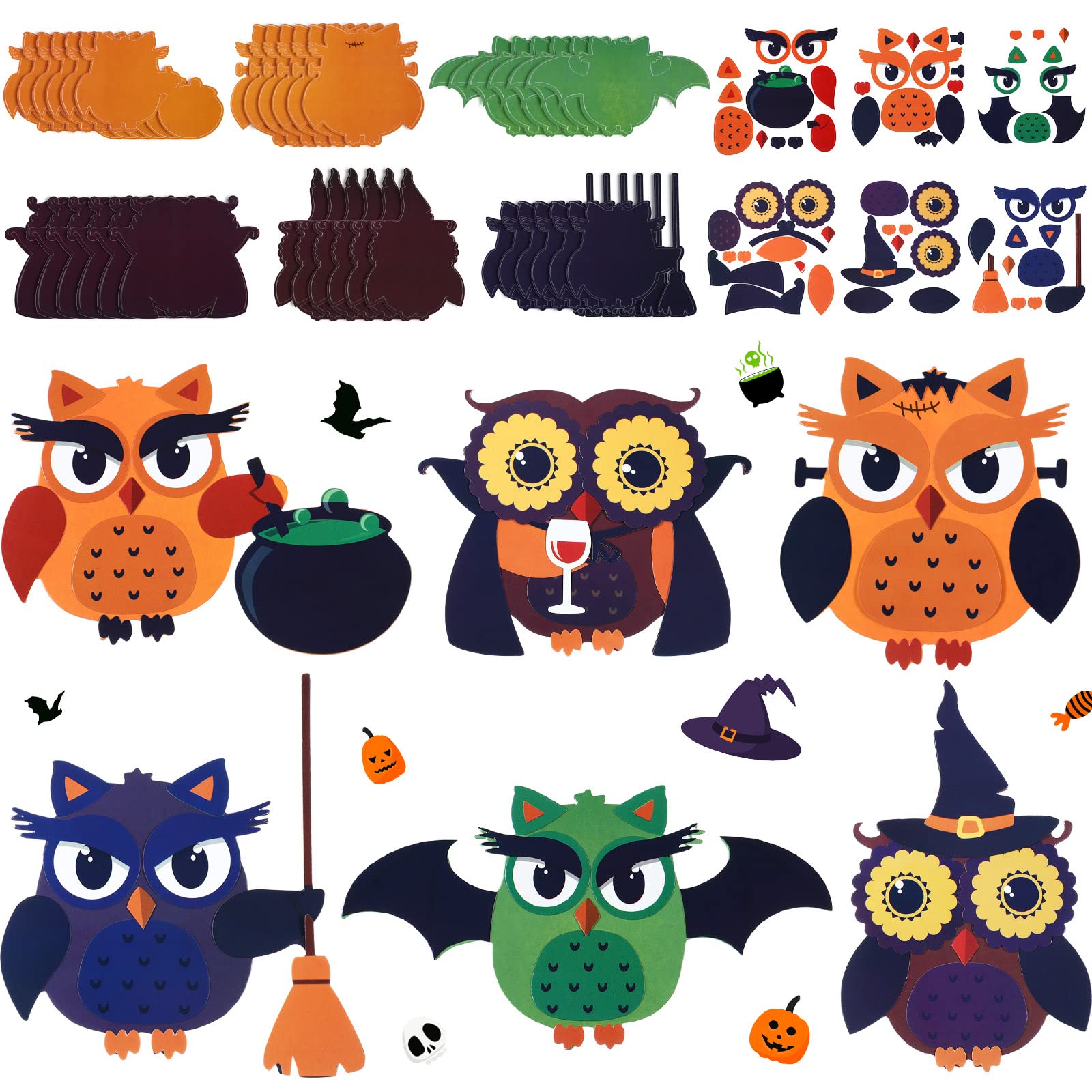Cute Halloween Owls Clip Art