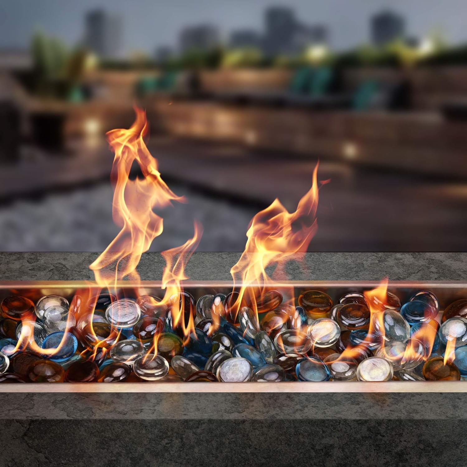 Snapklik.com : Onlyfire 10 Pounds Fire Glass Beads For Propane Fire Pit ...