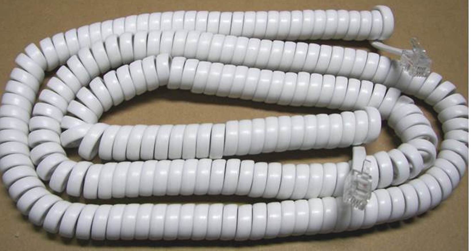 Amazon.com: White 25' Ft Long Generic Handset Curly Coil Phone Cord ...