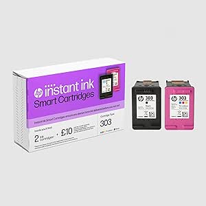 HP 303 Instant Ink Subscription Box Black & Tri-colour Ink Cartridges ...