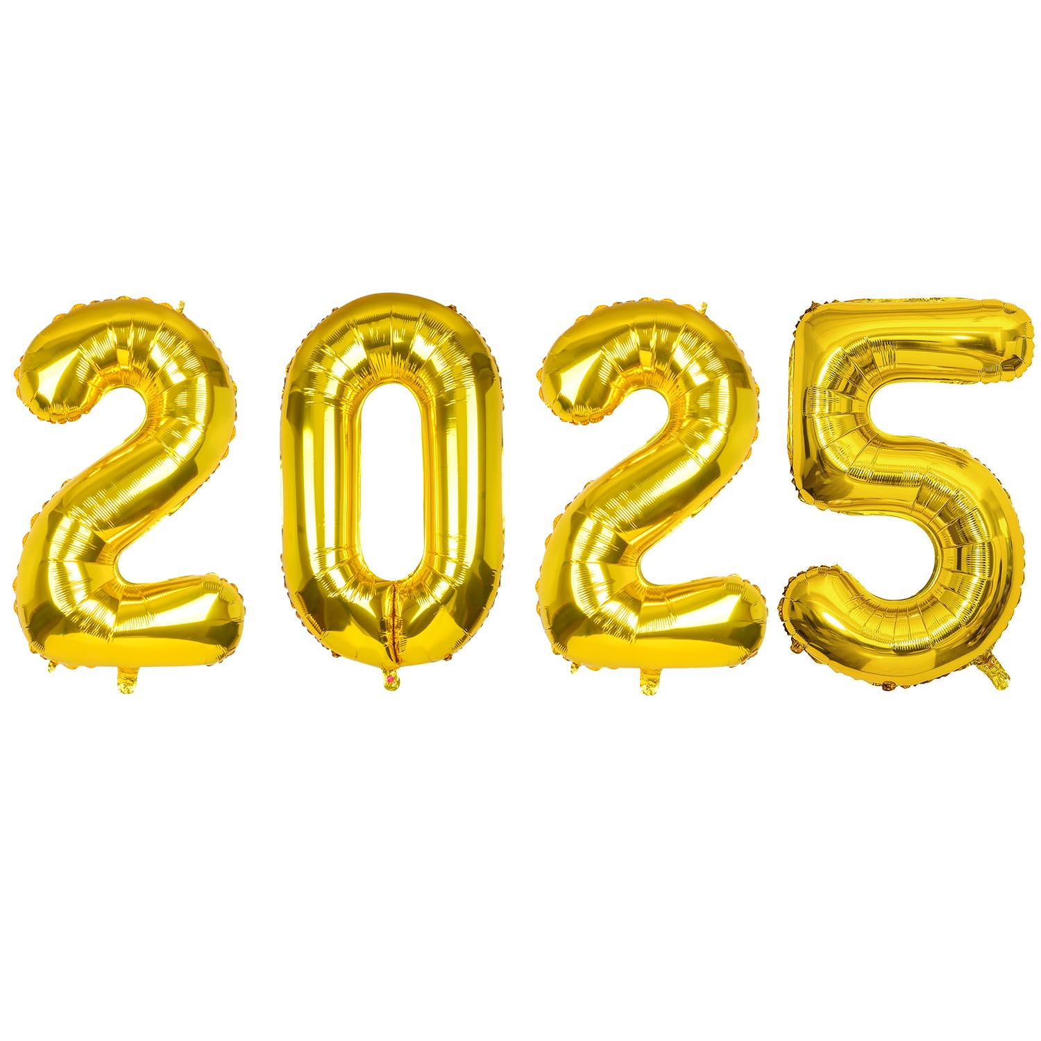 Amazon.com: 2025 Balloons, 40 Inch Gold Foil Number Balloons for New ...