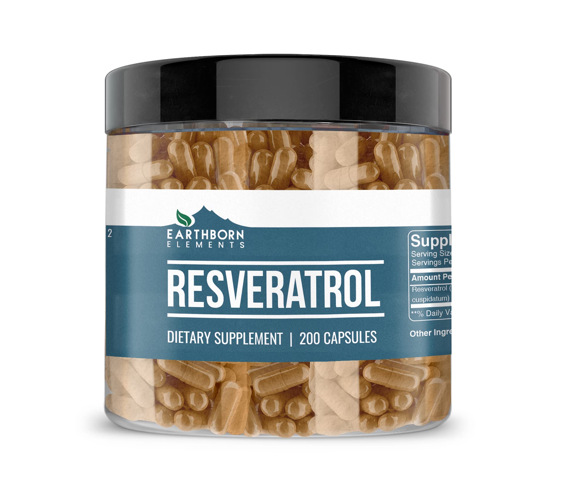 Amazon.com: Earthborn Elements Resveratrol 200 Capsules, Pure ...