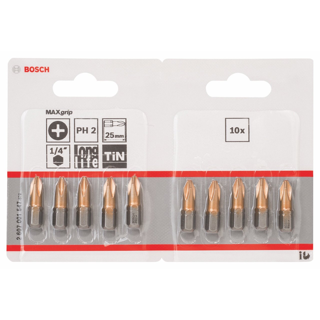 Bosch 2607001547 25 mm Max Grip Screwdriver Bit (10-Piece) : Amazon.de ...