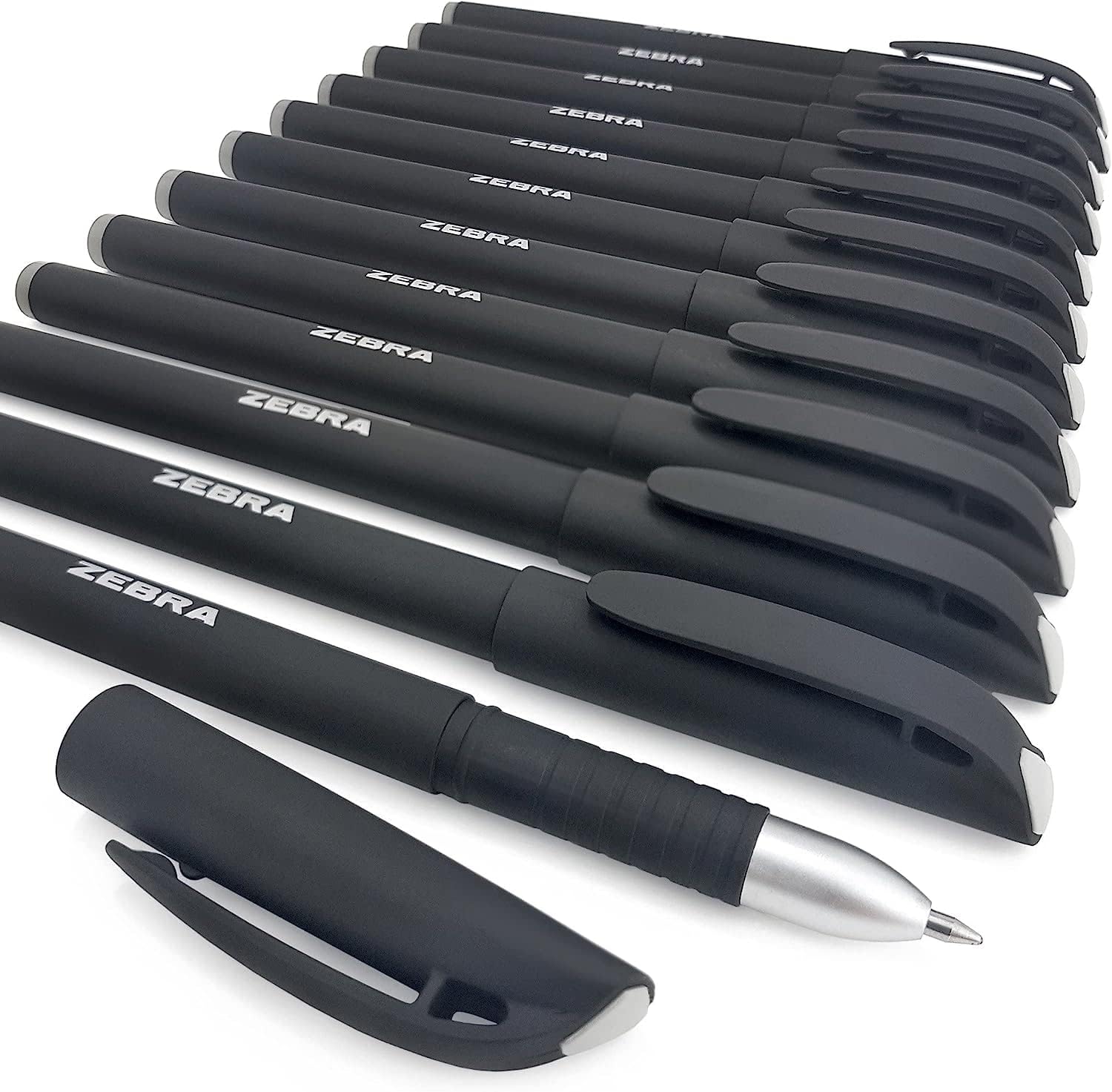 Zebra - ZGE Gel Ink Stick Pen - 0.7mm - Matte Barrel - Black - Pack of ...