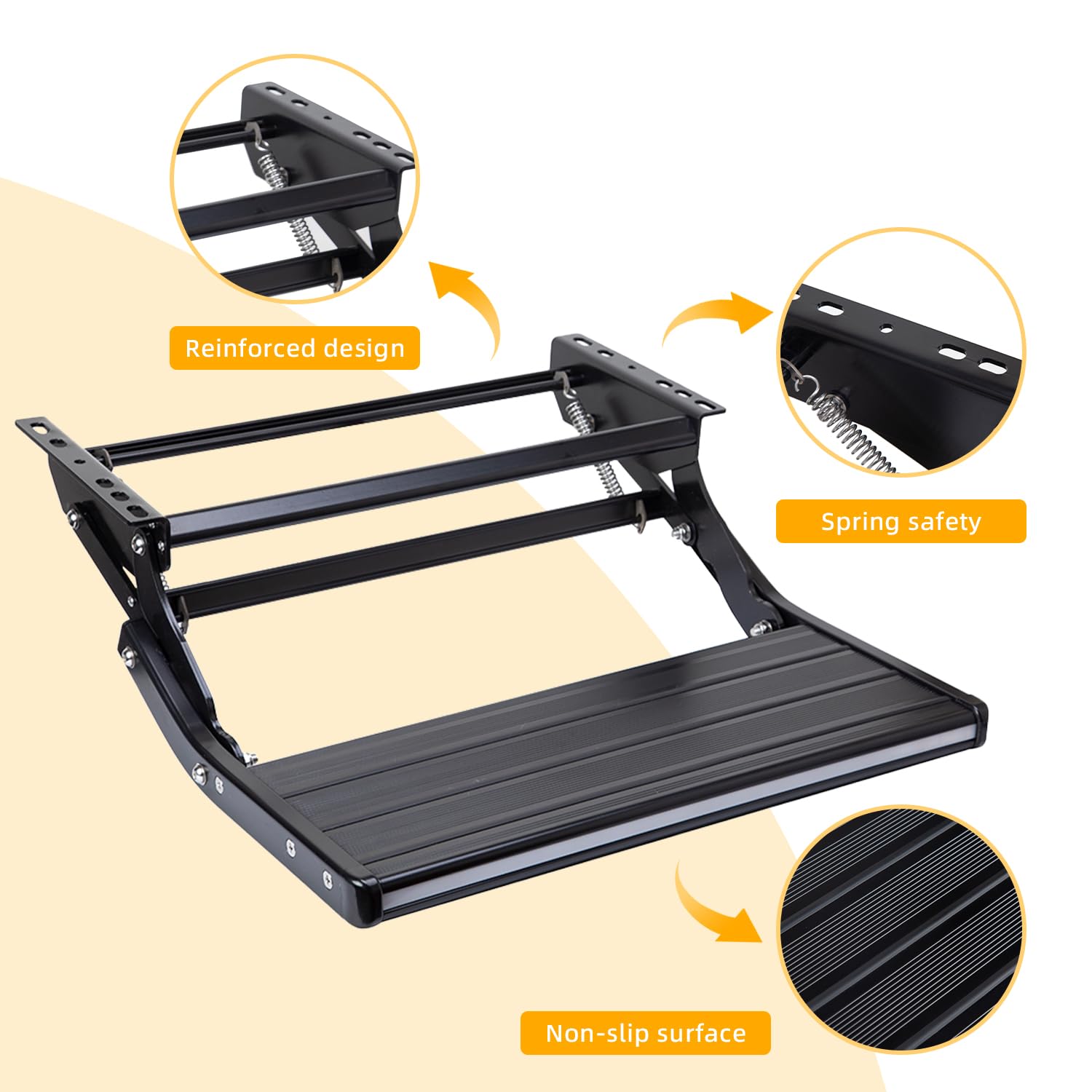 Snapklik.com : Homeon Wheels RV Camper Steps Compact One-Hand Expand Or ...