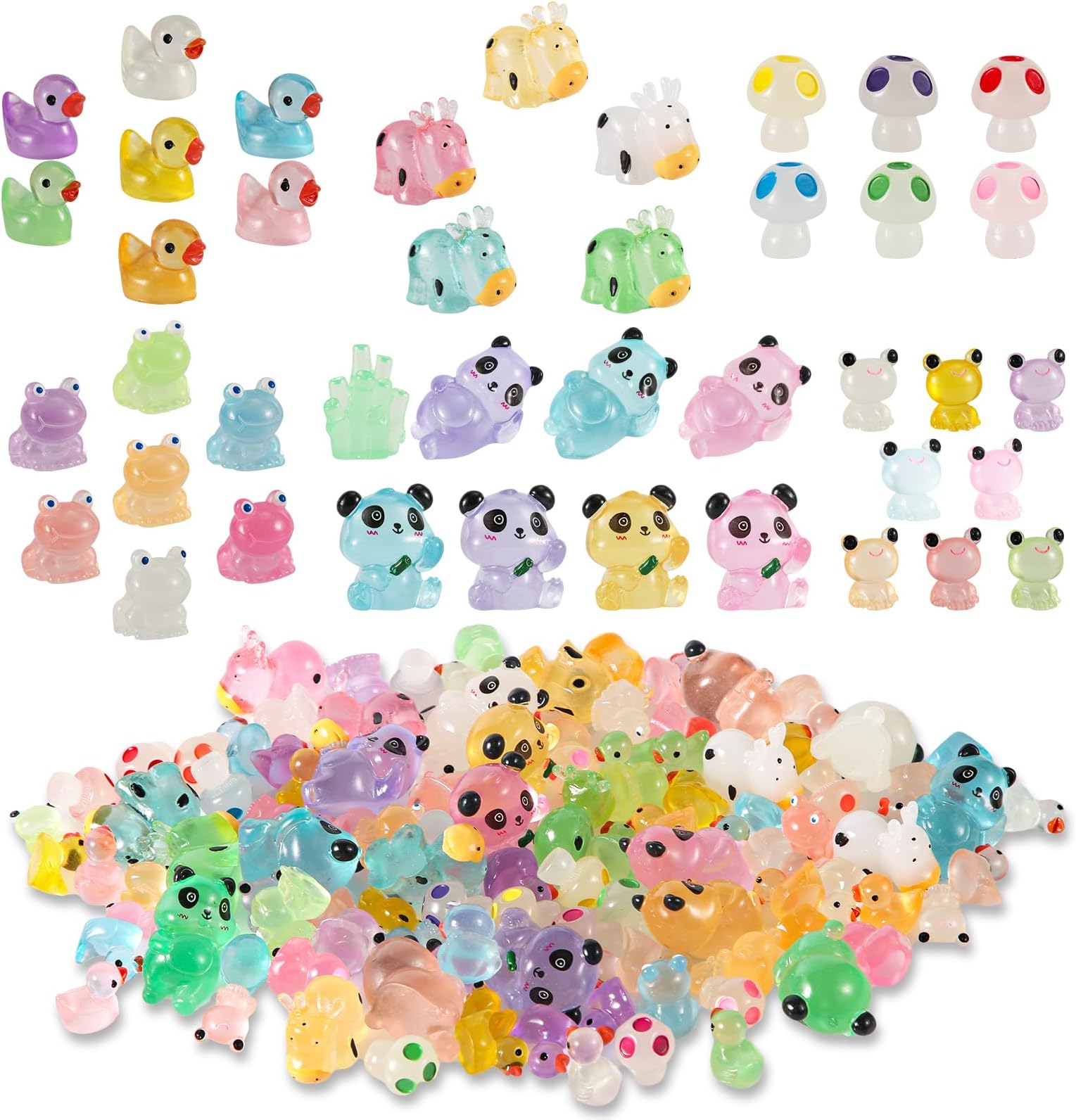 GW Box 39 Pcs Mini Resin Animals Cute Tiny Resin Animals Figures to ...